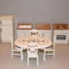 Kitchen Set- Cream 9 Piece 1:12 | The Doll House